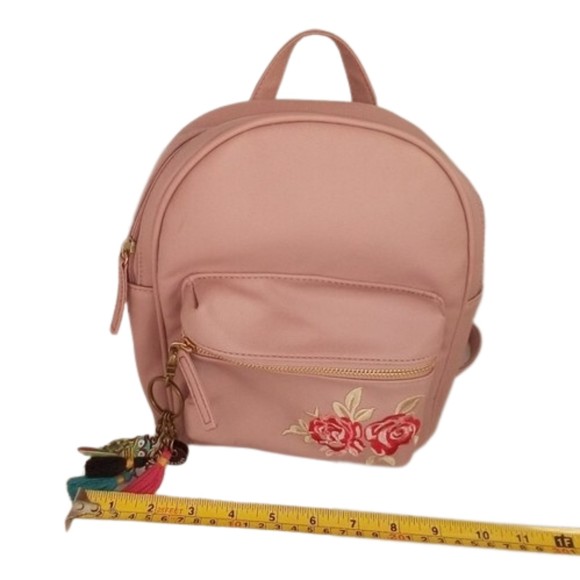 Sakroots | Bags | Sakroots Pink Leather Backpack Purse Embroidered Red ...